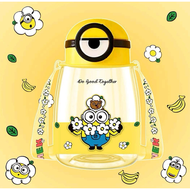 Daisy Minions Collection Plastic Bottle With Shoulder Strap (800mL ...