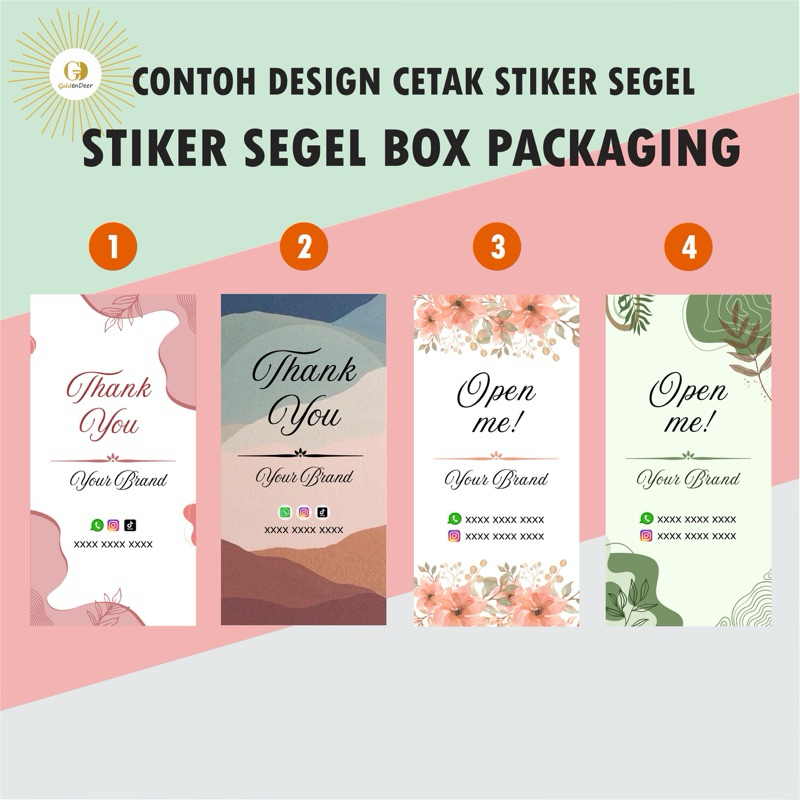 Print Custom Packaging Box Seal Stickers/ Packaging Box Labels ...