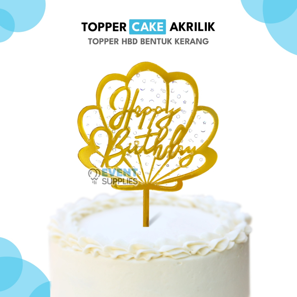 Acrylic Shell Cake Topper/Acrylic Shell Cake Decoration | Shopee Malaysia