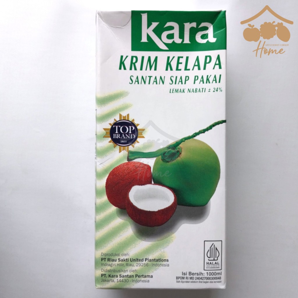 Kara coconut milk 1000ml 1 liter coconut cream milk 1000 ml santen 1 L ...