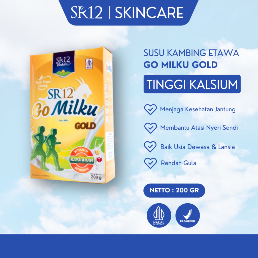 Go Milku Gold SR12 200gr Goat Milk High Calcium Low Sugar Gomilku Gold ...