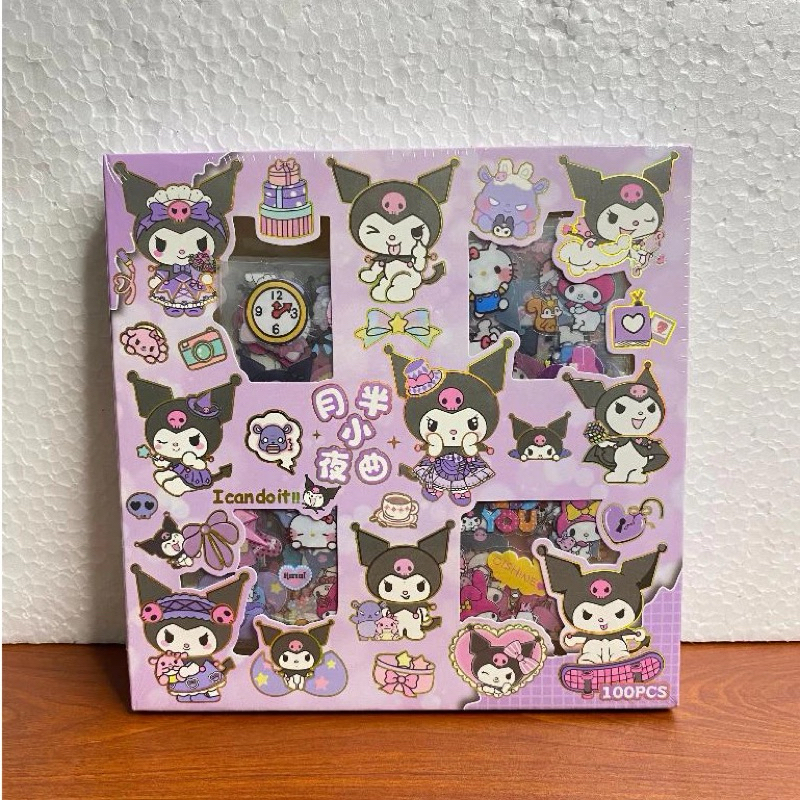 Momo melody Kuromi Lababu Stickers 100 Sheets sanrio Masu Stickers all ...