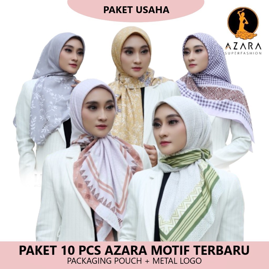 10 HIJAB OSKARA LATEST MOTIF LOGO PLATE POUCH VOAL PREMIUM TEPI ...