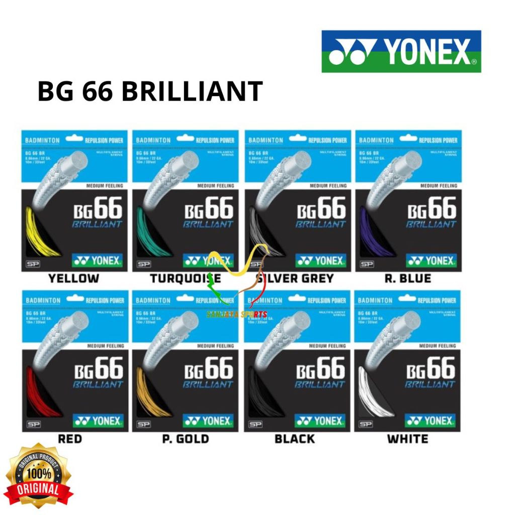 Original YONEX BG 66 BRILLIANT Strings | Shopee Malaysia