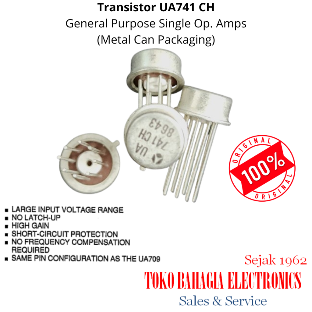 IC UA741CH UA741 General Purpose Single Op-Amp Equation UA709 Metal Can ...