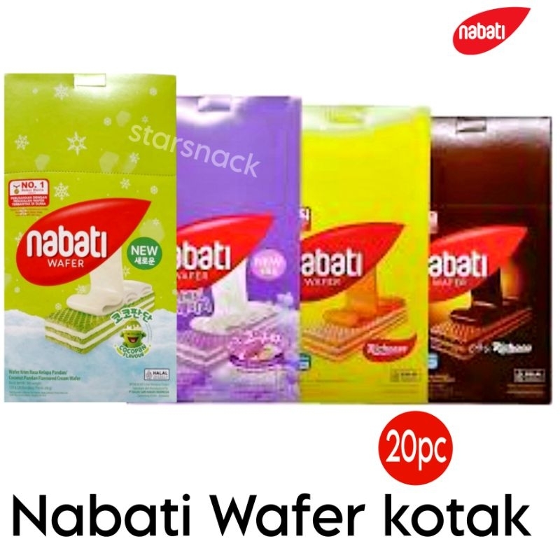 Richese Nabati Goguma Cocopandan box wafer contains 20 pcs | Shopee ...