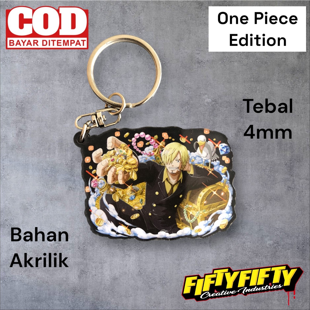 One Piece Character Key Chain Sanji Character Ganci 02 Acrylic Material ...