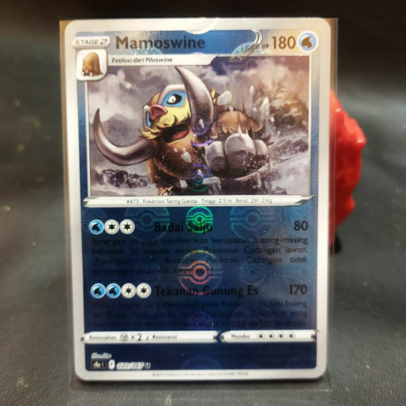 Pokemon TCG Indonesia Mamoswine reverse holo pokeball s9a 020/067 U original | Shopee Malaysia