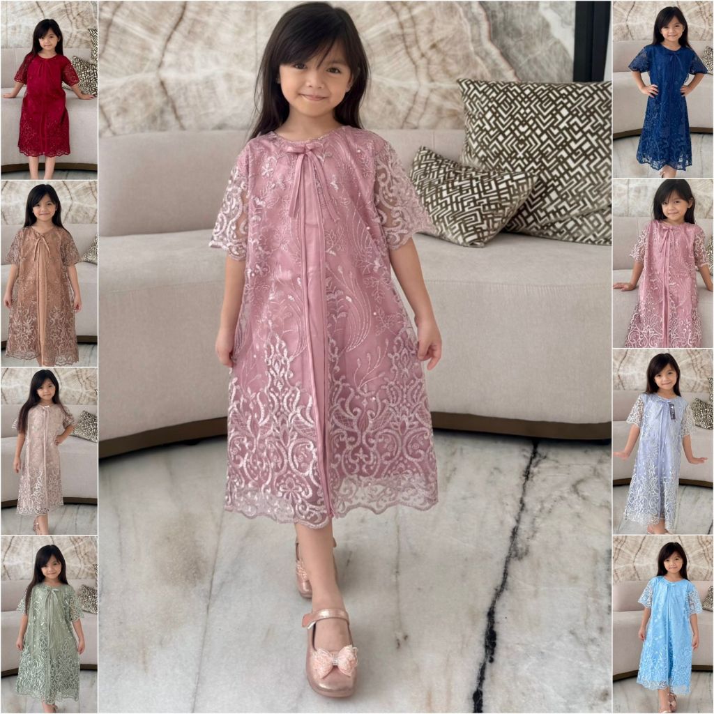(Suplier) Daisy Children's Dress 6-9 years Brocade Tulle Tile ...