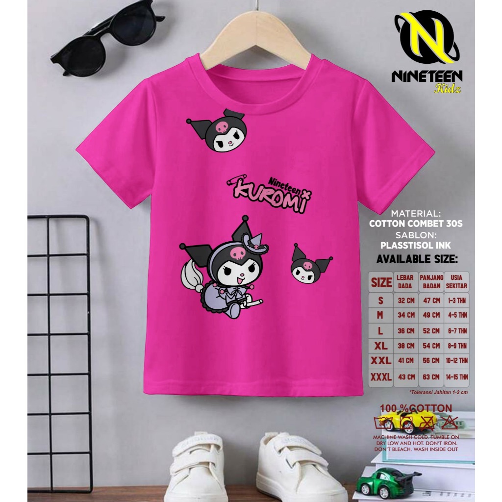 KATUN Girls' T-SHIRTS WITH CUTE VIRAL KUROMI MOTIFS PREMIUM COMBED ...