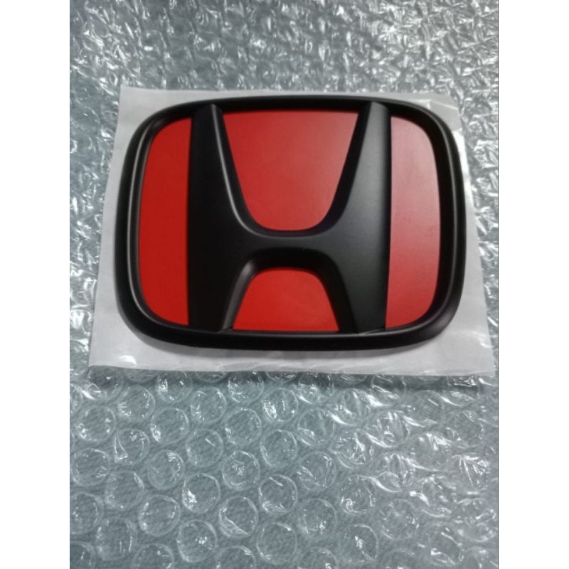 MERAH HITAM Black front and rear Honda freed logo emblems with red ...