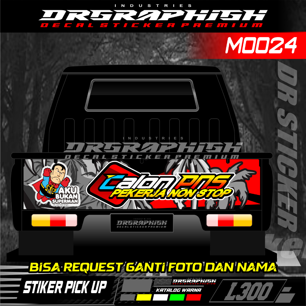 Rear Door Sticker Pick Up L300 CALON PNS, Mega Carry, Futura, T120ss ...
