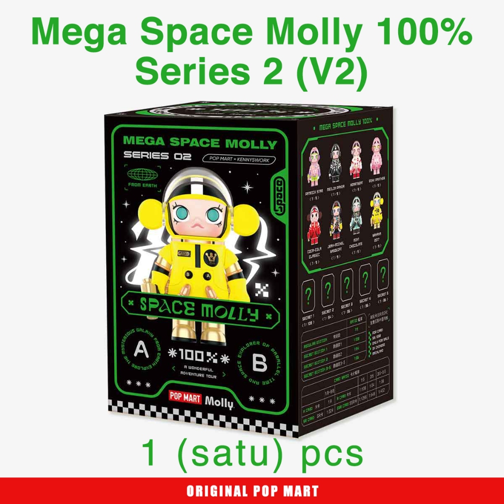 Mega SPACE MOLLY 100% Series 2 (V2) - Original Popmart - 1 Pcs Blindbox ...
