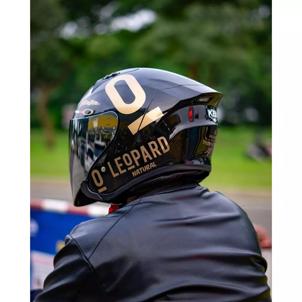 Kbr TT Course Half Face Helmet with SNI Adult Leopard Motif | Shopee ...