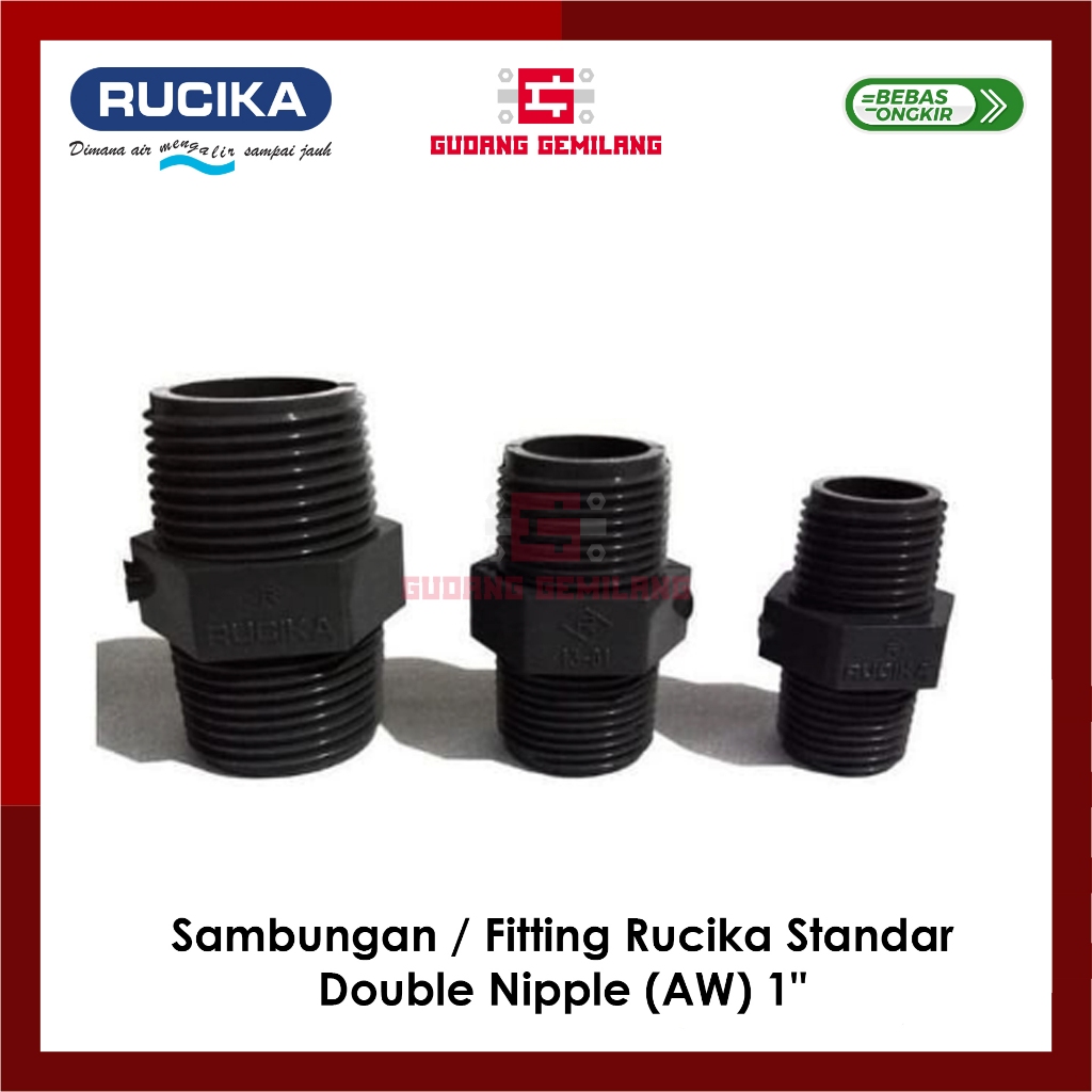 Double Nepel / Double Nipple 1" 1/2" 3/4" inch PVC Rucika AW (Thick) | Shopee Malaysia
