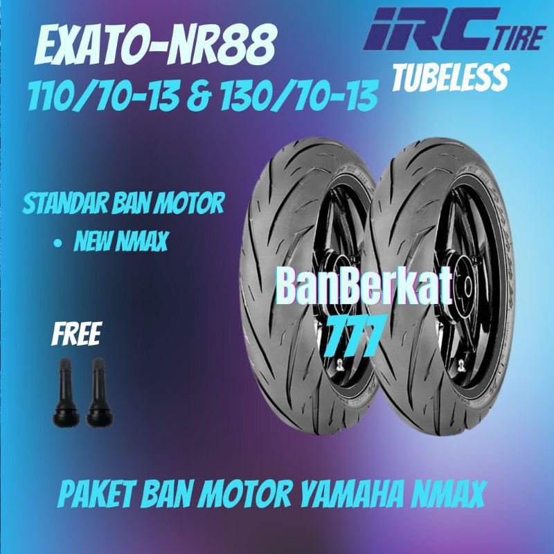 Irc NMAX Exato 110 70 13 and 130 70 13 Tubeless Motorcycle Tire PACKAGE ...