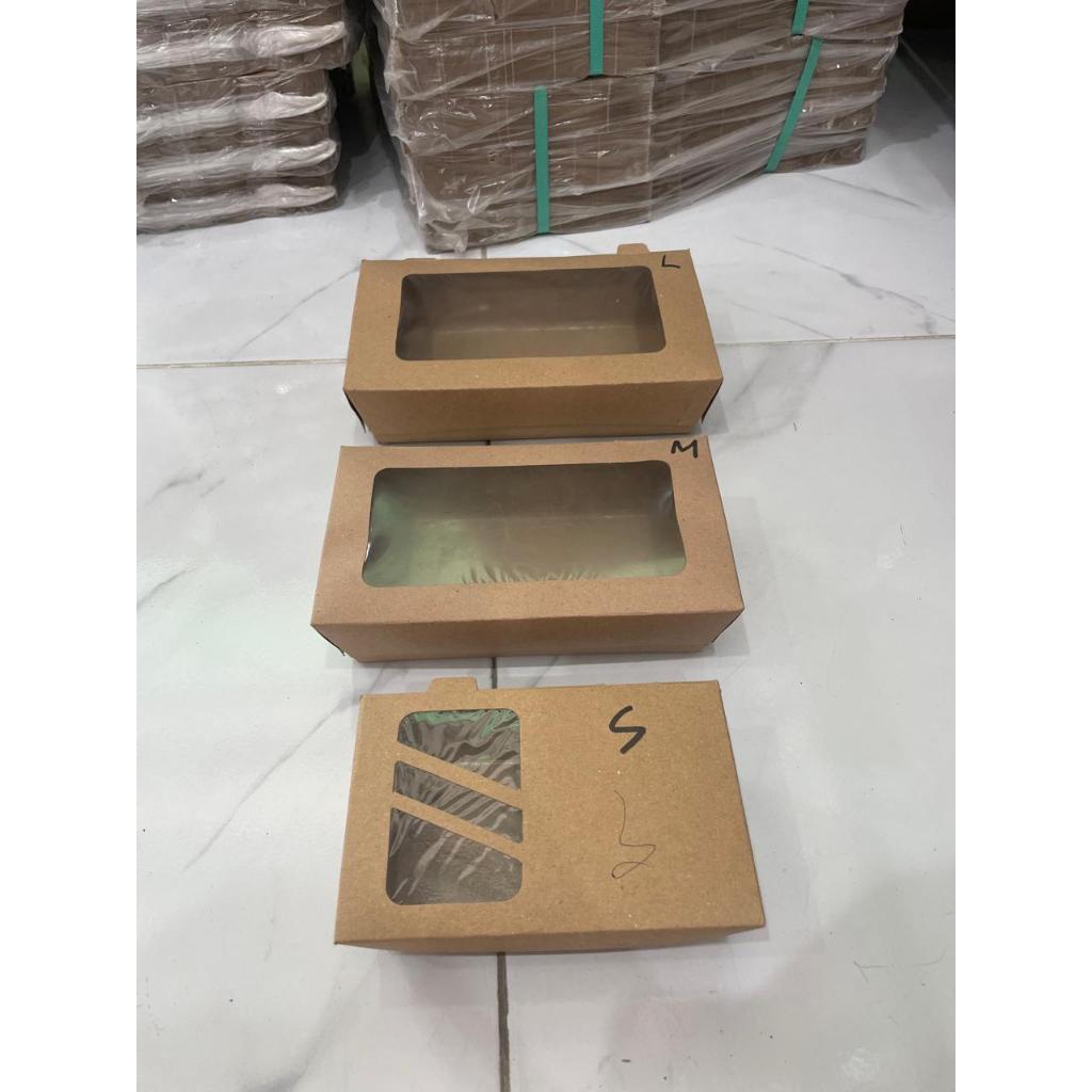 (ECER 10 PCS) Paper Lunch Box Window Lamination Food Grade Size SML ...