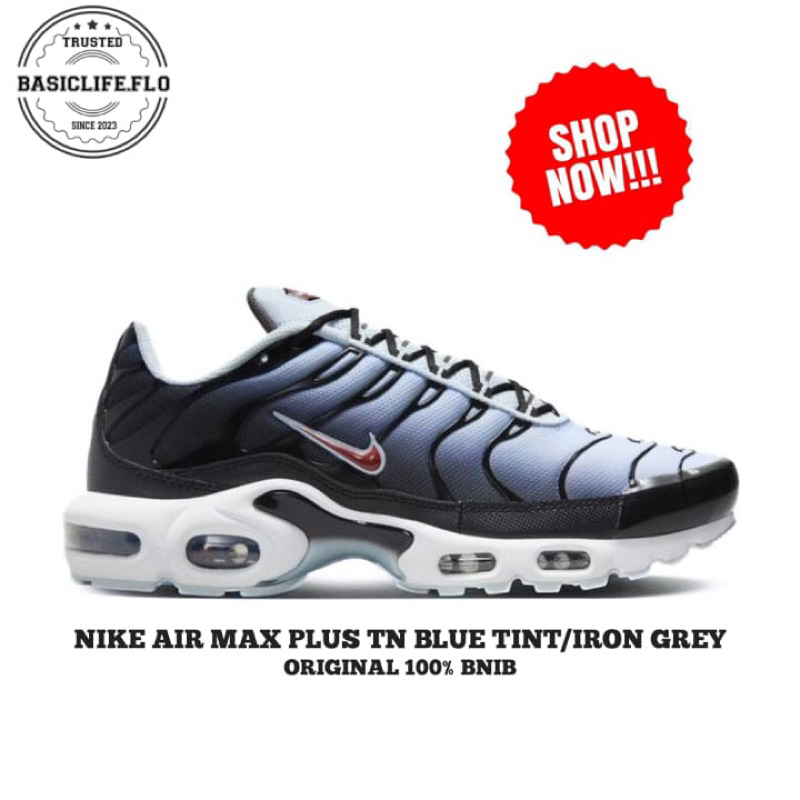 (BSL) Nike Air Max Plus TN Blue Tint/Iron Gray Original 100% | Shopee ...