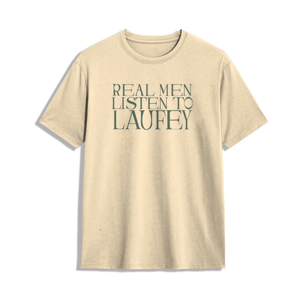 Laufey T-Shirt Real Men Listen To Laufey TShirt Cotton T Shirt Tshirt ...