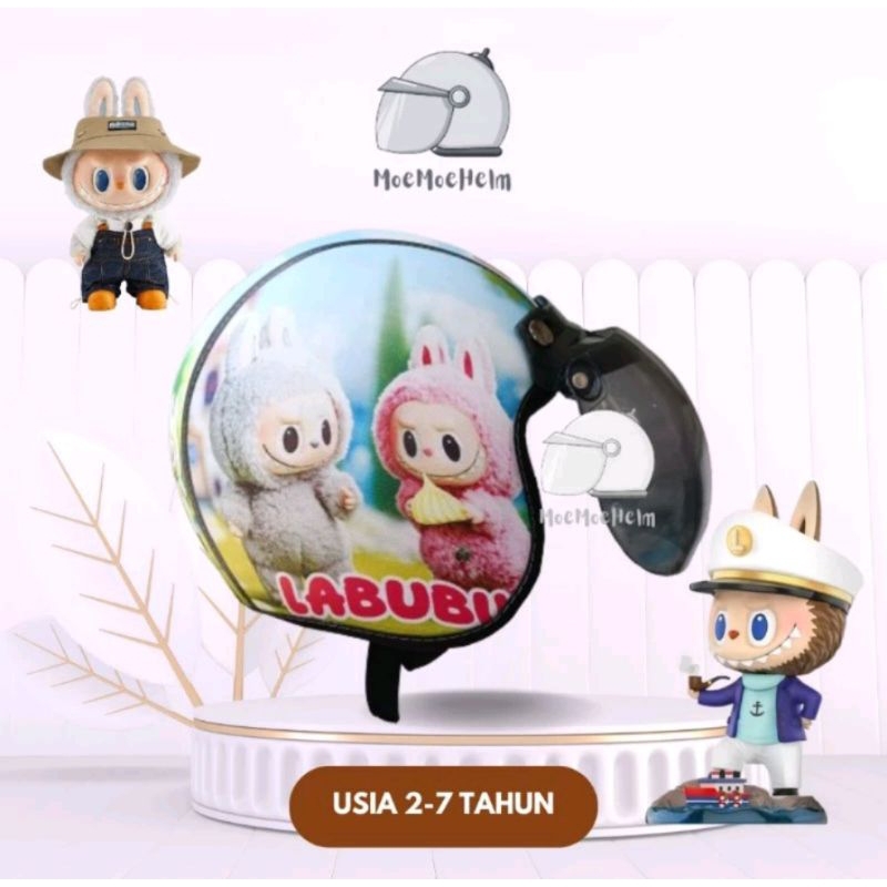 Helmet For Children Aged 2 3 4 5 6 7 Years Labubu Ruby Kuromi Melody ...