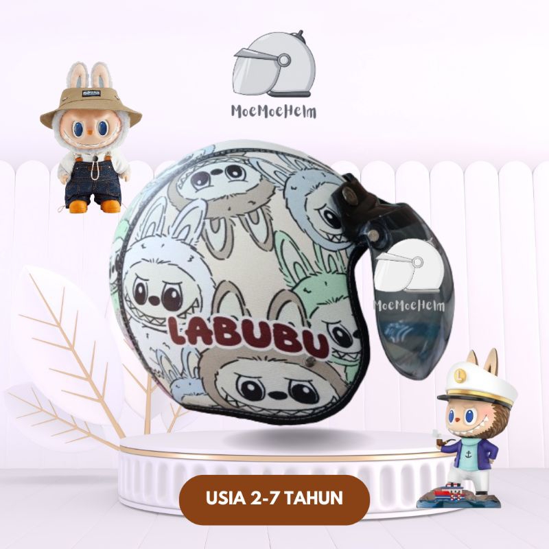 Helmet for Children Aged 2 3 4 5 6 7 Years Old Labubu Macaron Kuromi ...