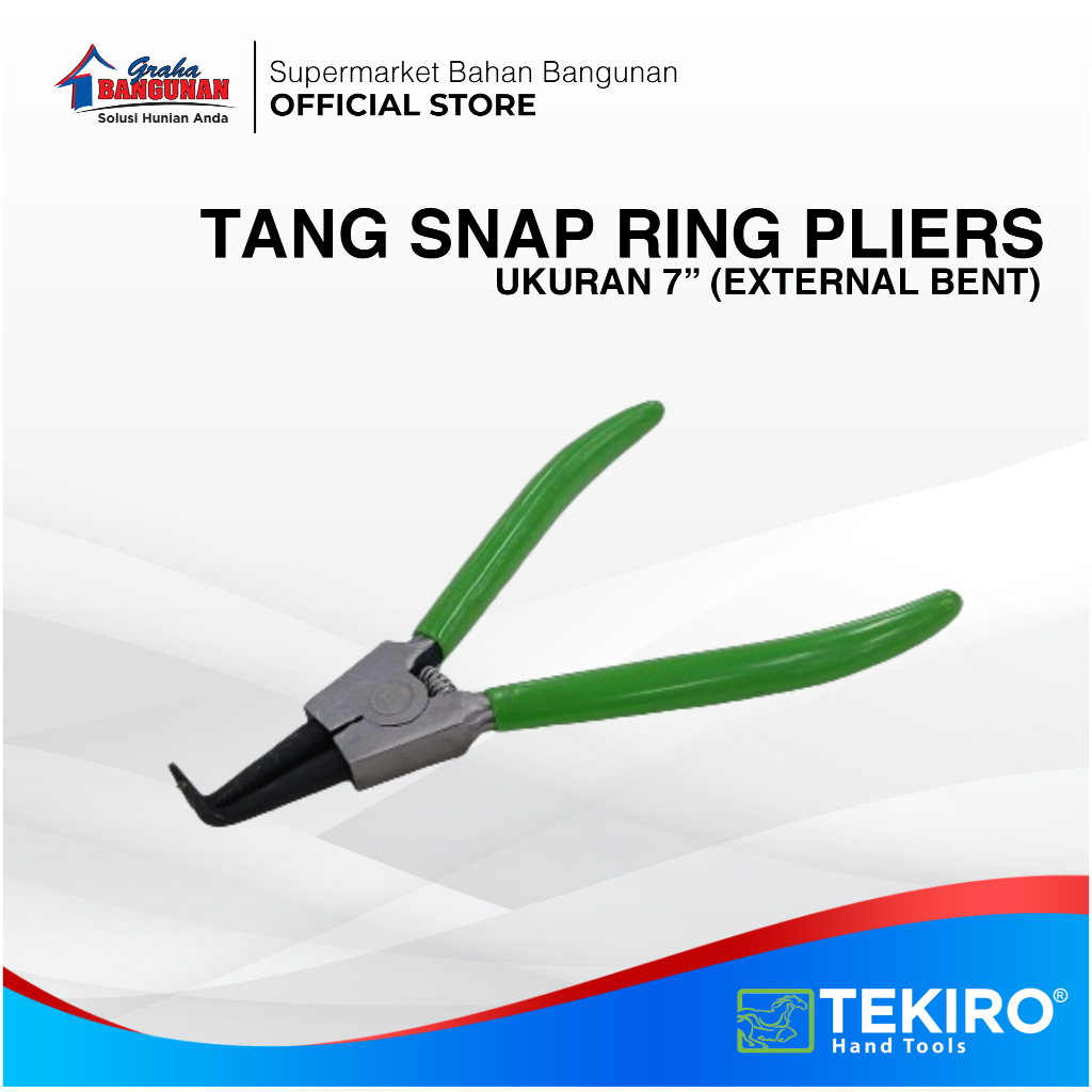 Tekiro SNAP RING EXTERNAL BENT PLIERS / CIRCLIP PLIERS / BENT MODEL ...