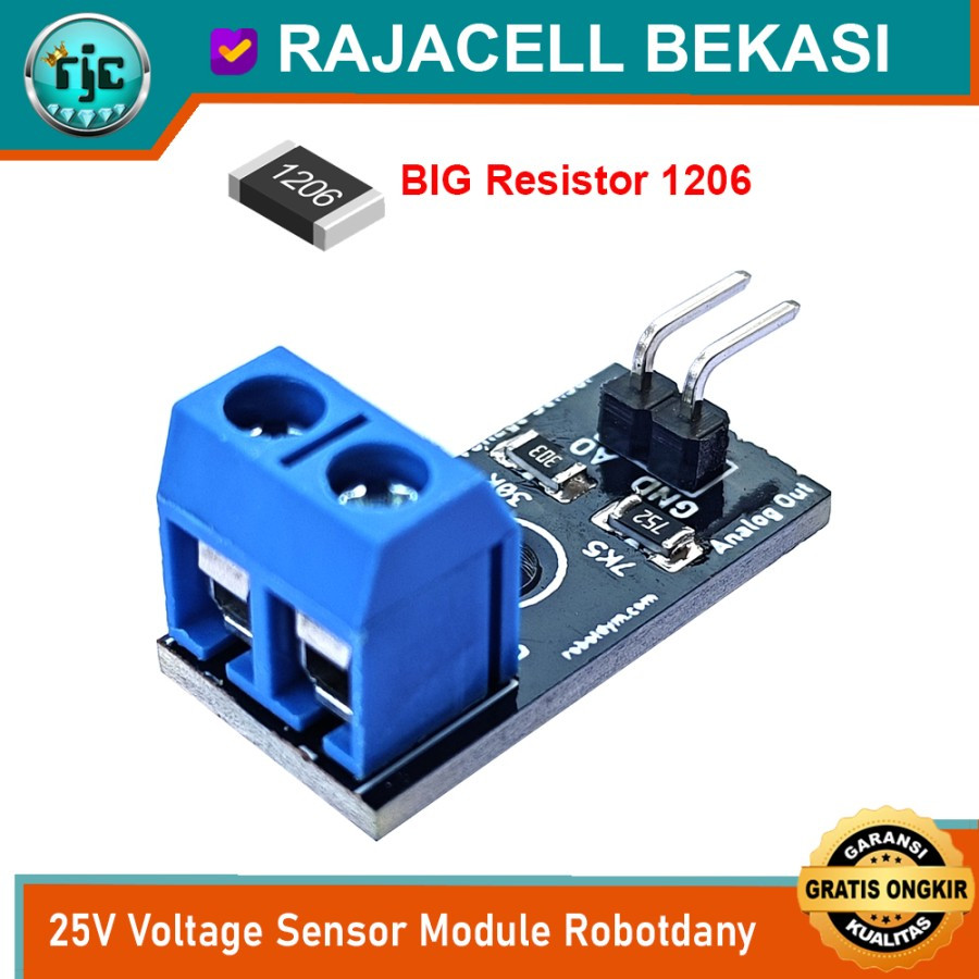 Voltage Sensor 0-25V DC Voltage Sensor For Arduino | Shopee Malaysia
