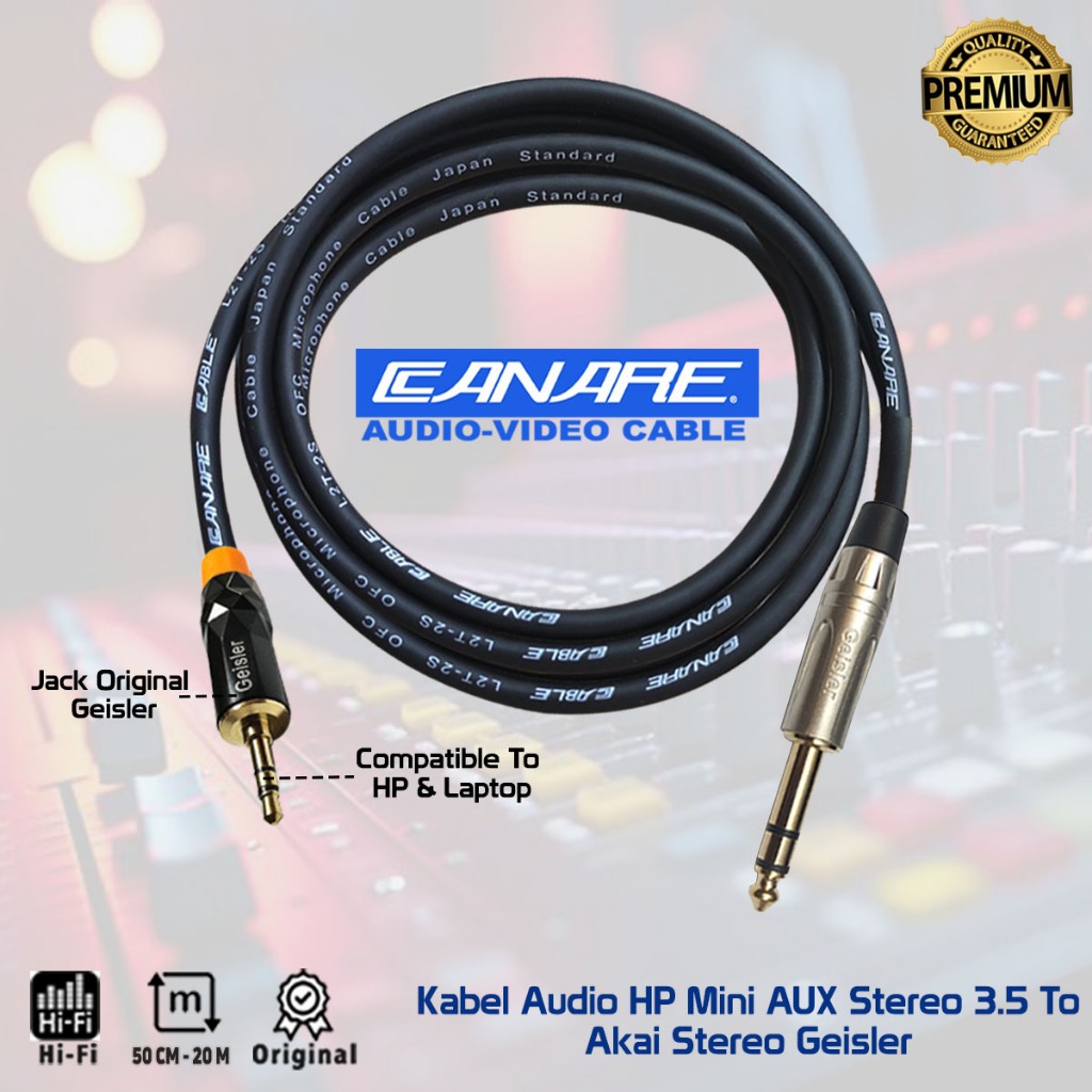 Geisler 3.5mm Stereo to Mini Stereo Akai Jack Audio Cable / Mic Cable ...