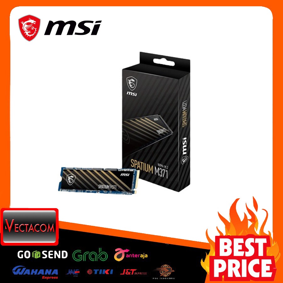 Ssd M2 NVMe MSI SPATIUM M371 500Gb PCIe 3.0 Gen3 X4 - SSD NVMe M.2 ...
