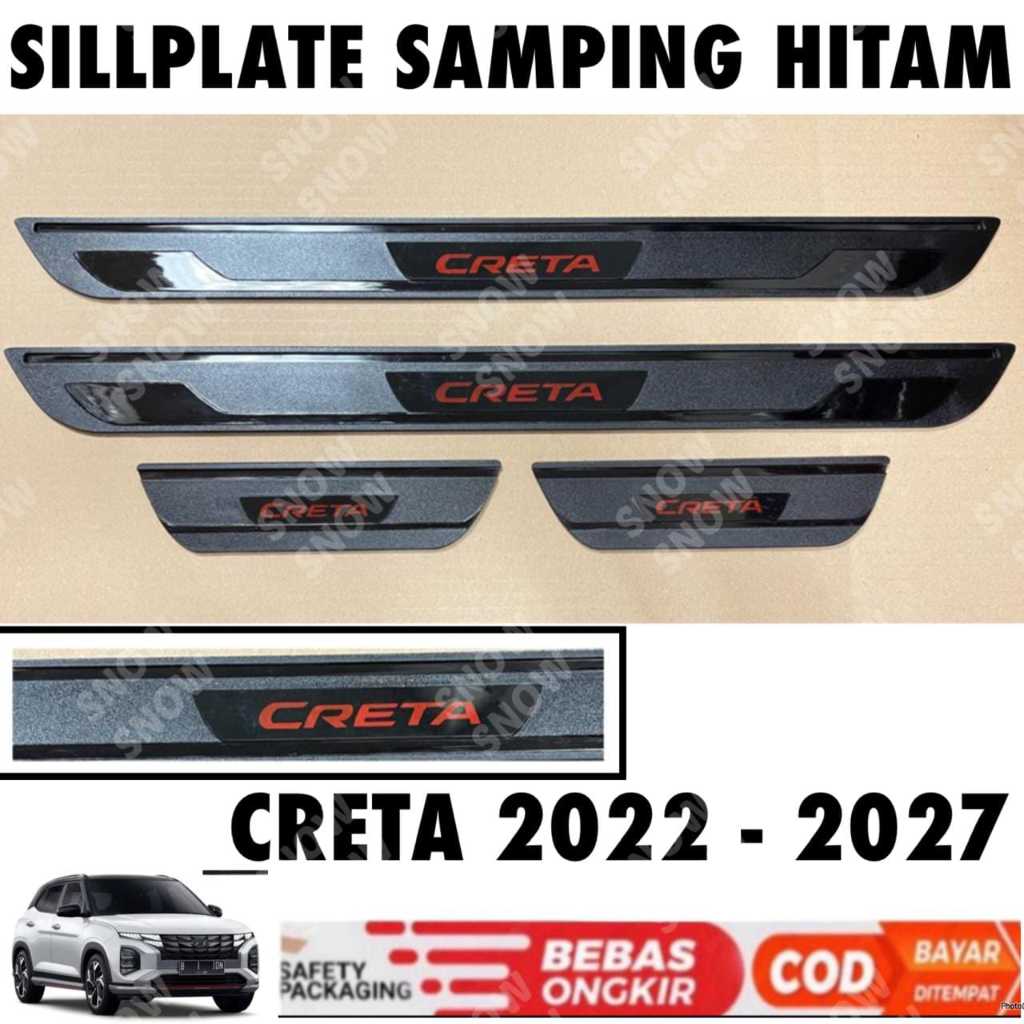 Hyundai Creta Side Sill Plate 2022 2023 2024 2025 2026 2027 Black ...