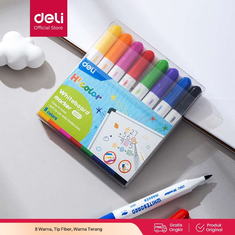 Deli Color Whiteboard Markers / Color Whiteboard Markers 8 Colors EU021 ...