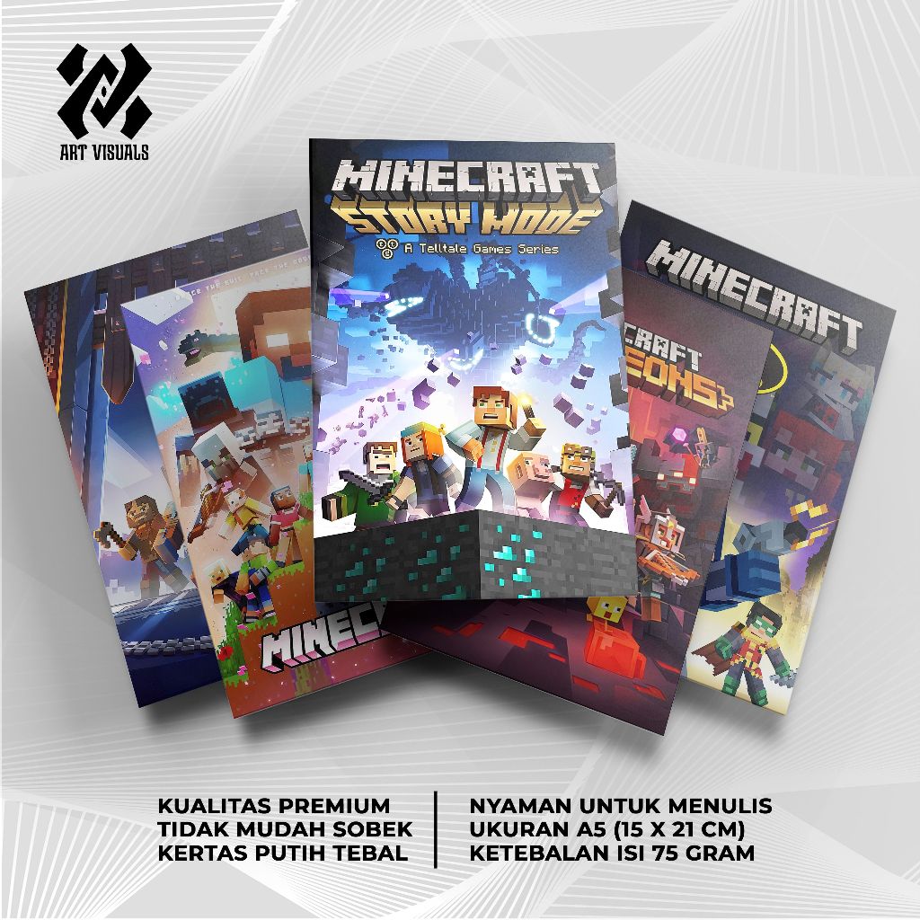The Most Complete MINECRAFT Theme Custom Notebook, Free Model to Choose ...
