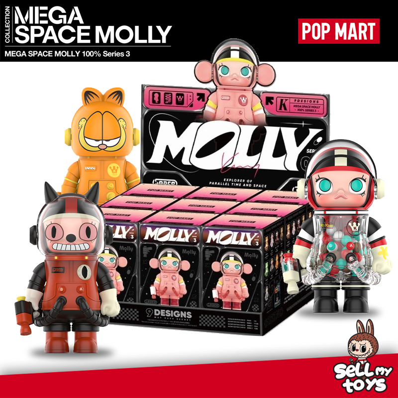 Pop MART MEGA COLLECTION 100% SPACE MOLLY Series 3 Blind Box Action Toys Figures ORIGINAL ...