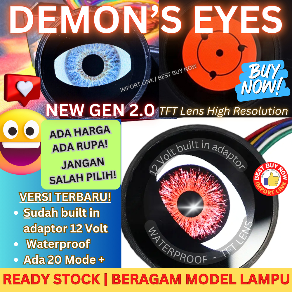 MATA Led Biled Lights motorcycle variations Devil's Eyes Sharingan ...