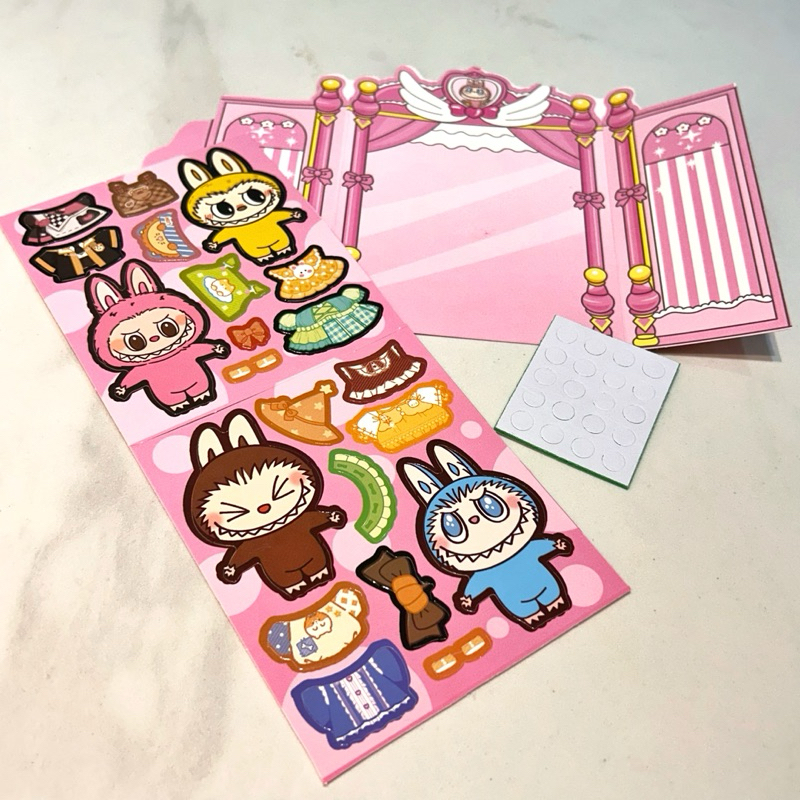 Labubu Magic Wardrobe Sticker / Labubu Viral Dress Up Sticker | Shopee ...