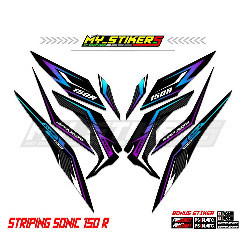 Honda Sonic Striping Sticker Malaysia Thailand Vietnam Honda Sonic