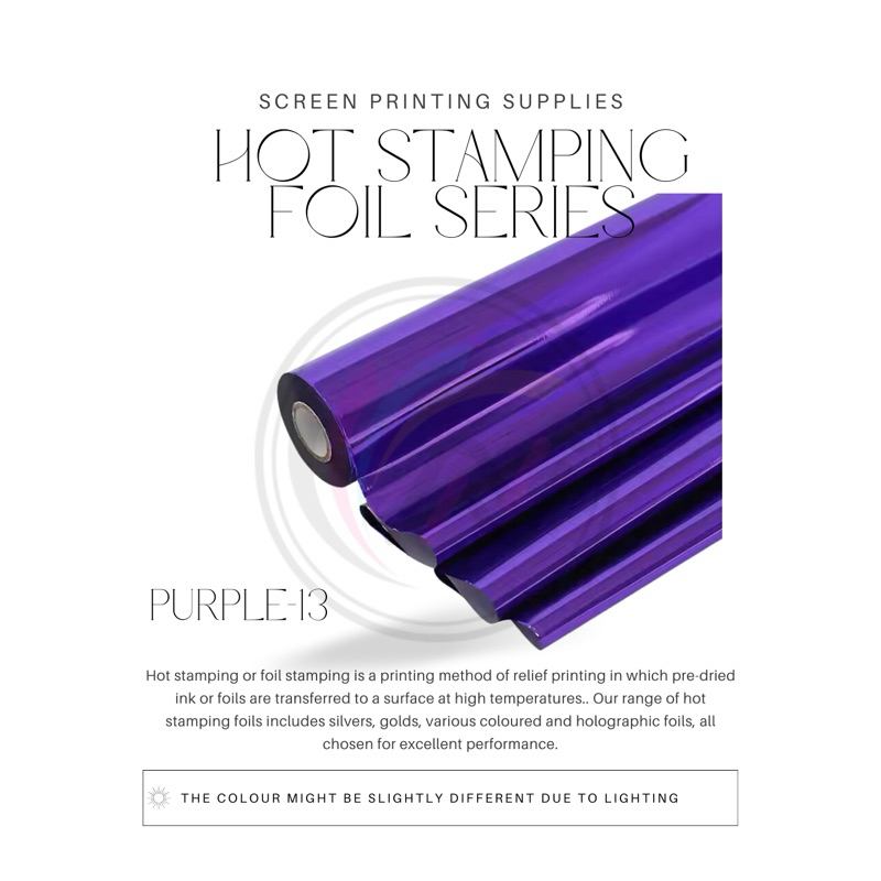 Hot Stamping Foil Purple Grade A Screen Printing (64x120CM) | Shopee ...