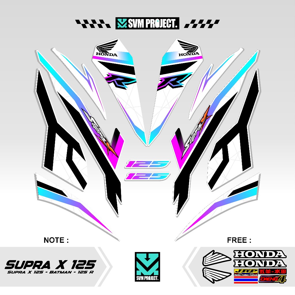 Striping SUPRA X 125 MOTIF X20 STICKER SUPRA BATMAN 125 2008 2013 ...