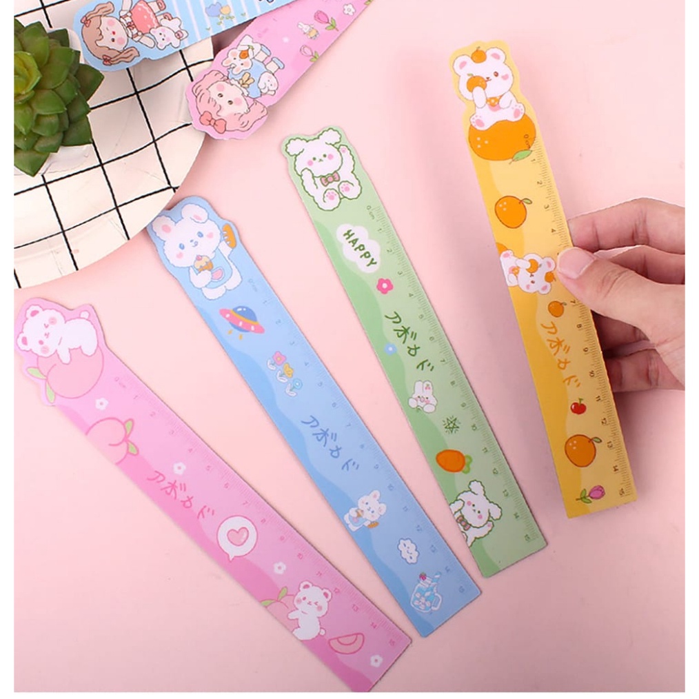 Special 25 FLEXIBLE MAGNET RULER CUTE LINE ANIMAL CARTOON SOFT RULER ...