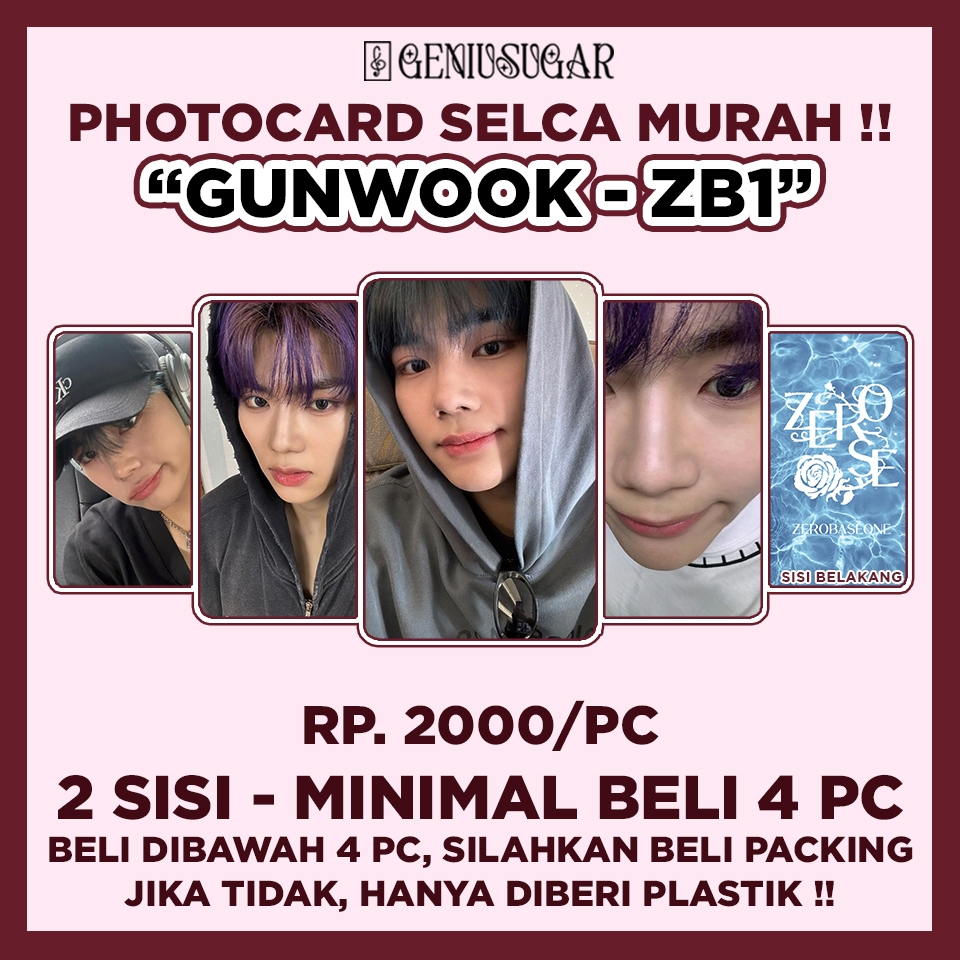 [MIN. Buy 4 PCs] ZB1 GUNWOOK SELCA UNOFFICIAL PHOTOCARD | Shopee Malaysia