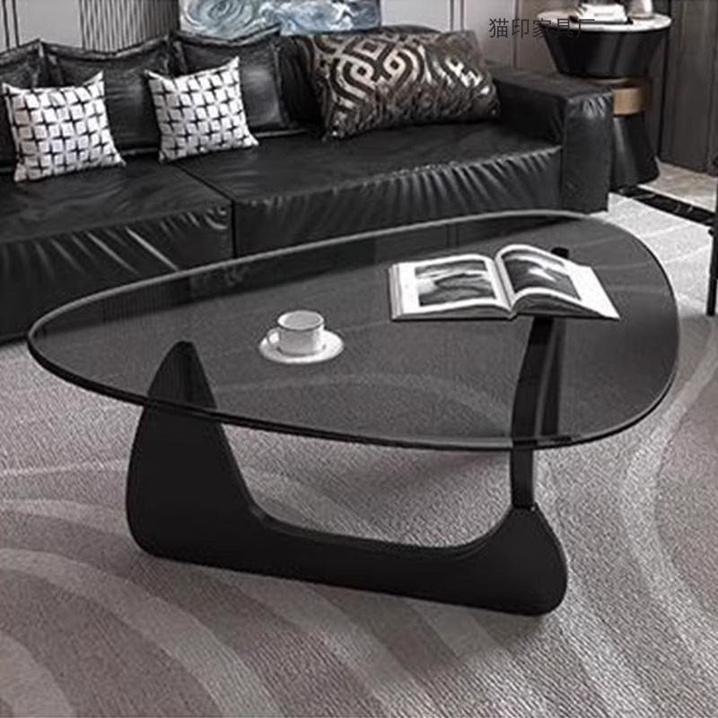 KAYU F&g Minimalist glass coffee table tempered glass coffee table ...