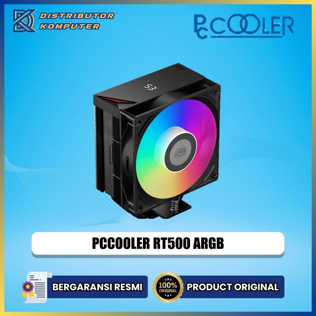 Pccooler CPU COOLER RT500 DIGITAL ARGB | Cpu AIR COOLER - BLACK | Shopee Malaysia