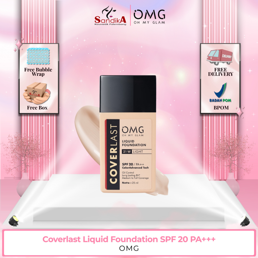 Omg Oh My Glam Coverlast Liquid Foundation SPF 20 25mL | Shopee Malaysia