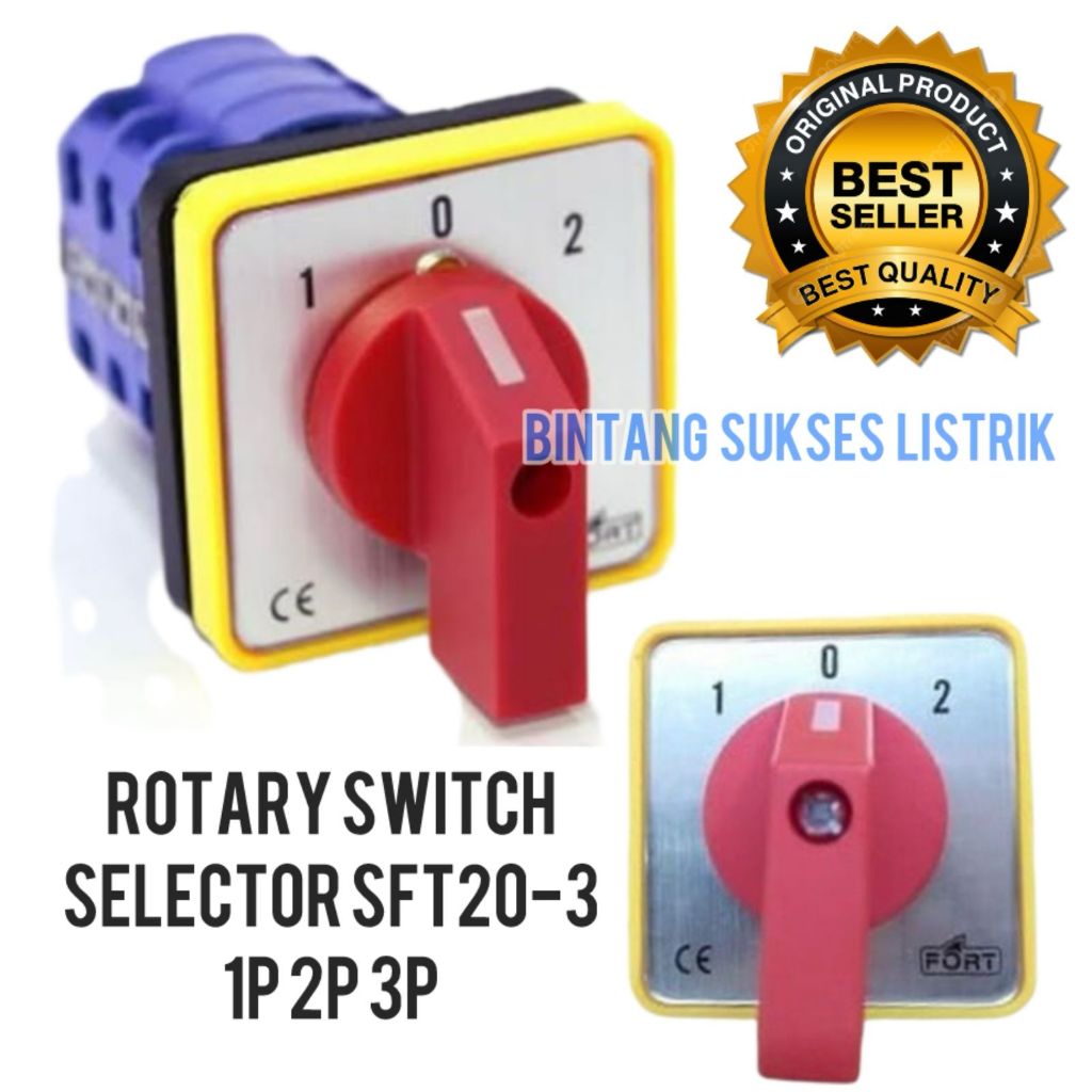 Original Selector Switch 3 Position 2P 1-0-2 SFT20-3-2 Switch Selector ...