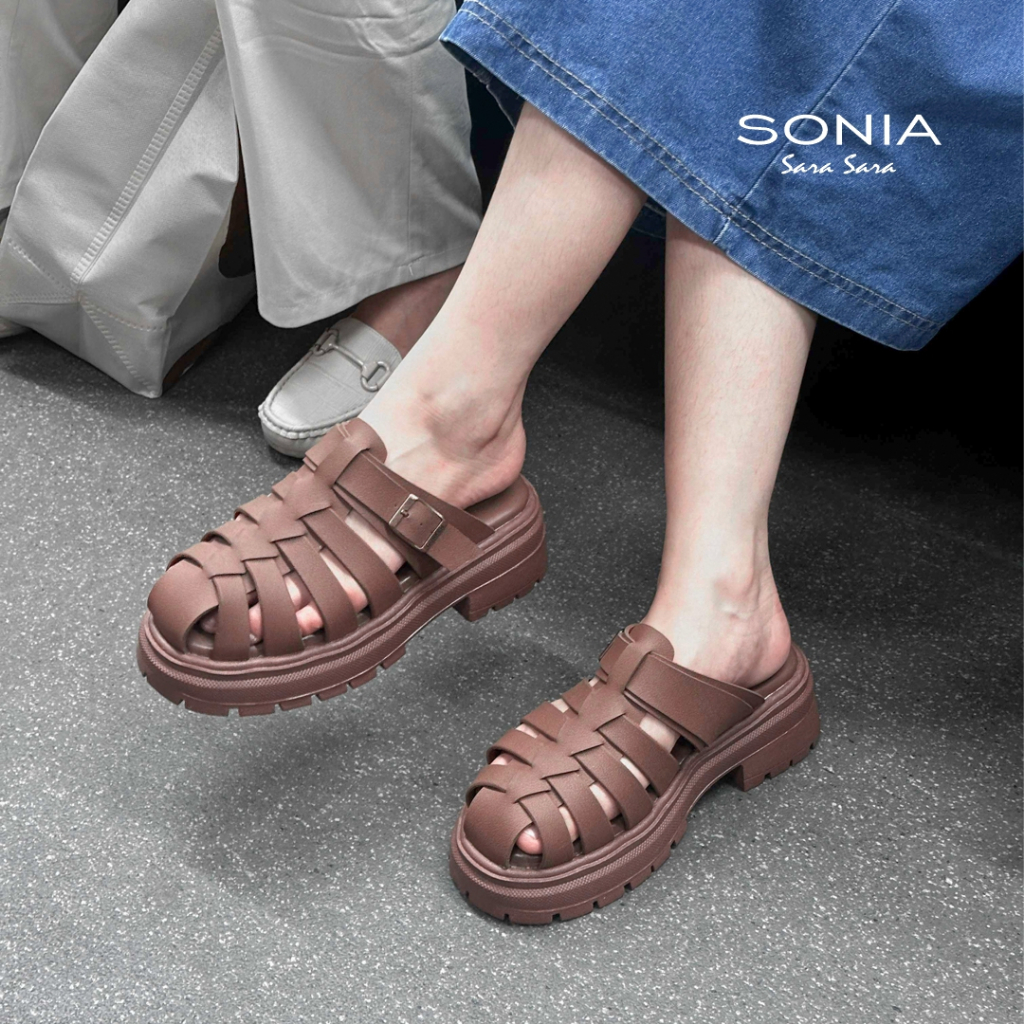 Sara Sara Sonia Korean women's slip-on sandals beautiful platform girls' slip-on sandals ...