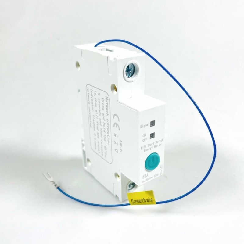 Kwh meter iot Smart breaker switch wireless home automation Din Rail 1P ...