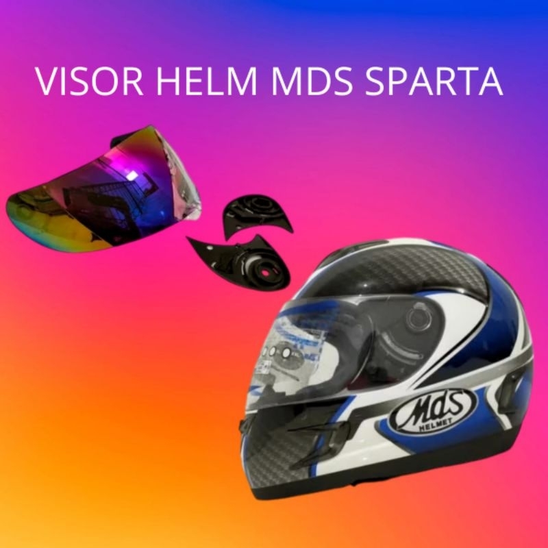 Mds Spartan full face helmet visor + rachet helmet visor | Shopee Malaysia