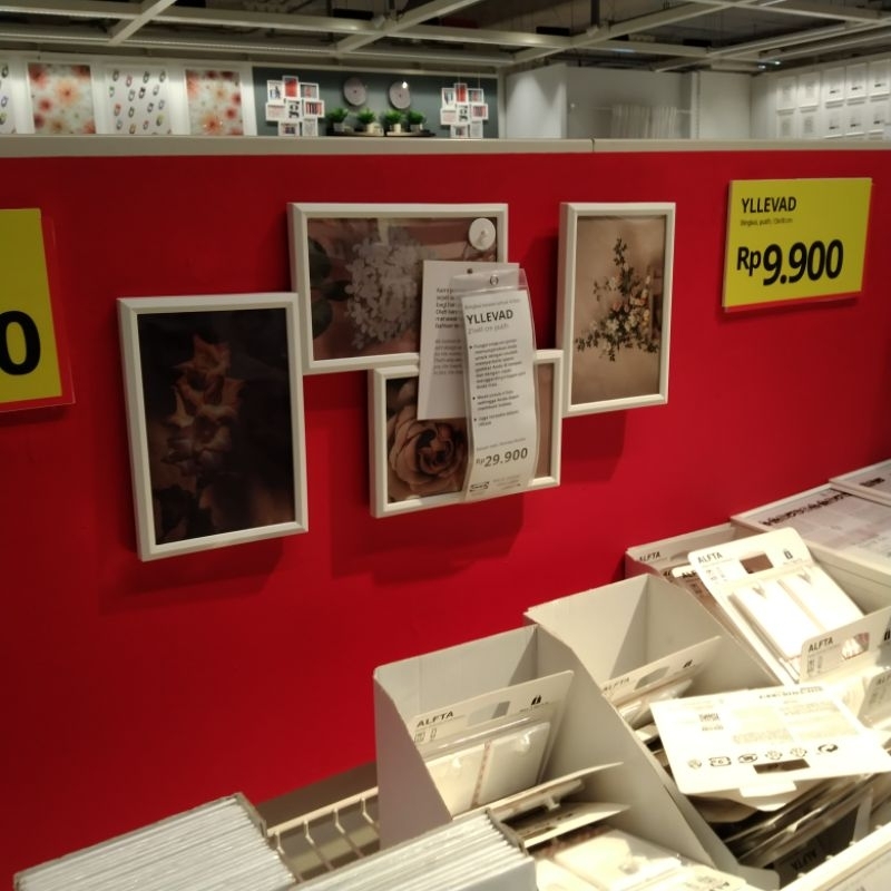 Ikea YLLEVAD collage frame 4 in 1 frame frame fits 4 photos | Shopee ...