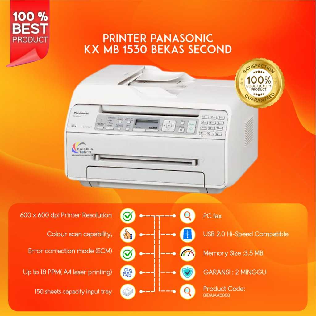 Used SECOND PANASONIC KX MB 1530 PRINTER | Shopee Malaysia