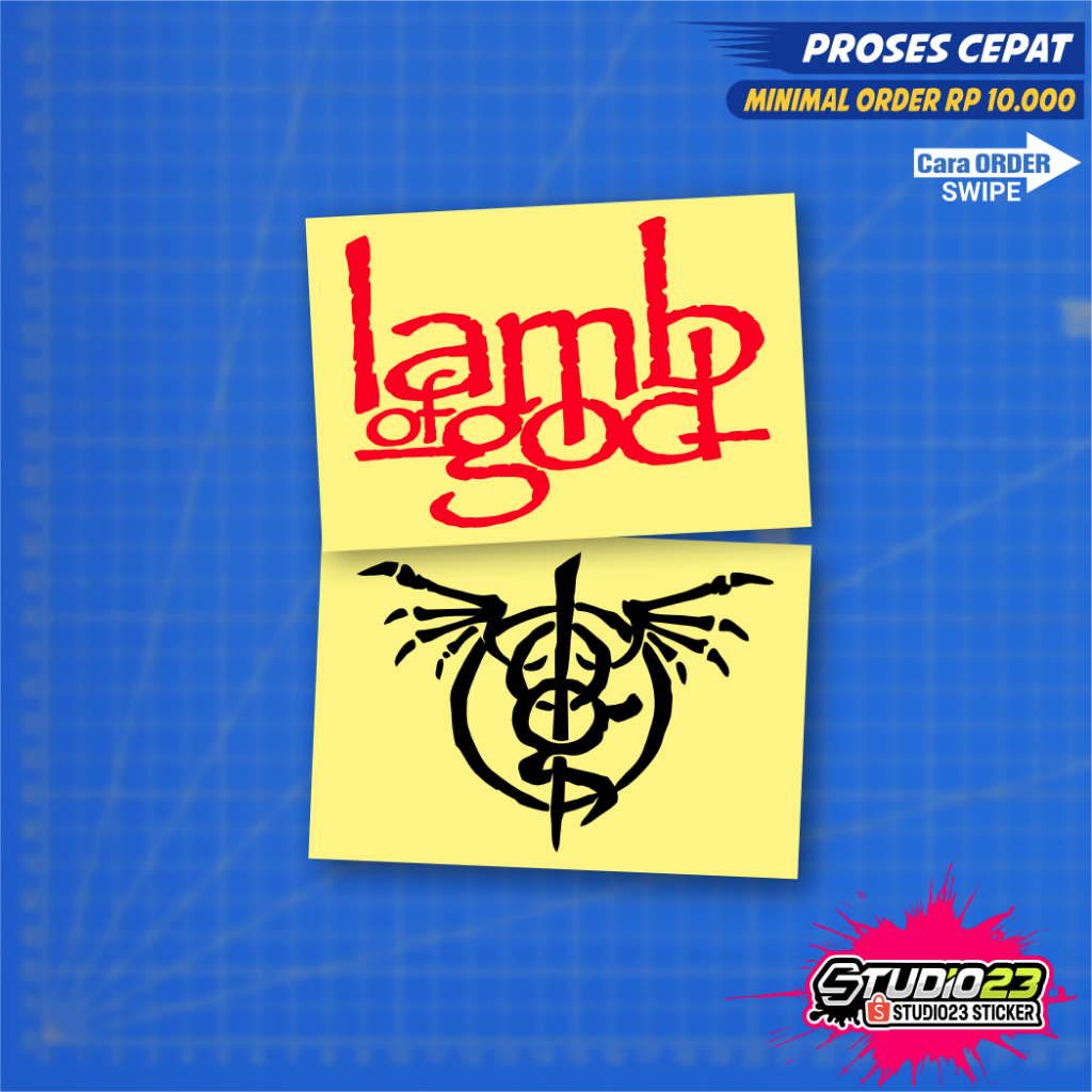 Lamb of God sticker, Wrath logo. hologram Cutting sticker | Shopee Malaysia